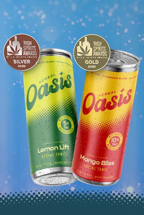 THC Drinks Delivered | Herbal Oasis Delta-9 Beverages Online